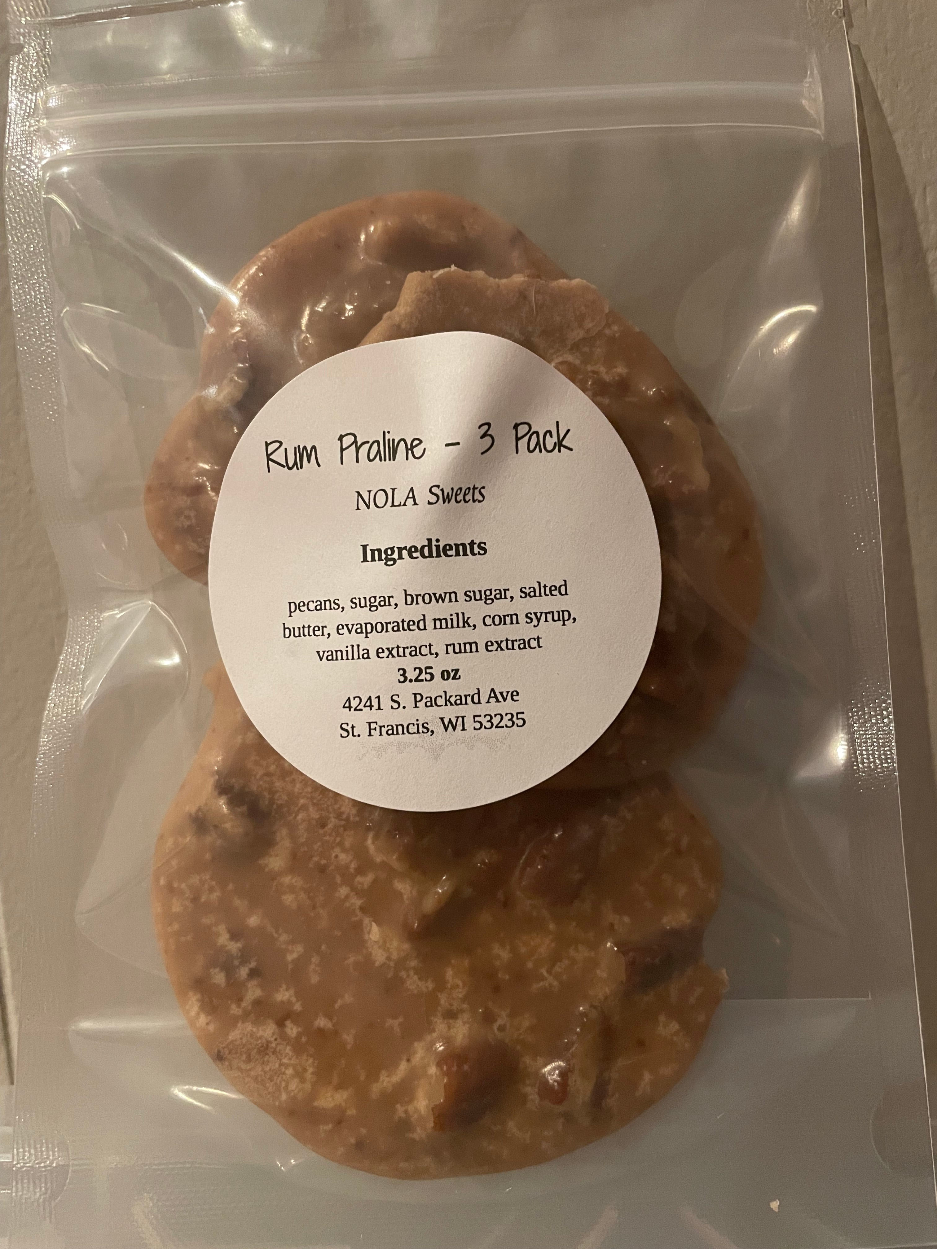 Rum Praline - 3 Pack – NOLA Sweets
